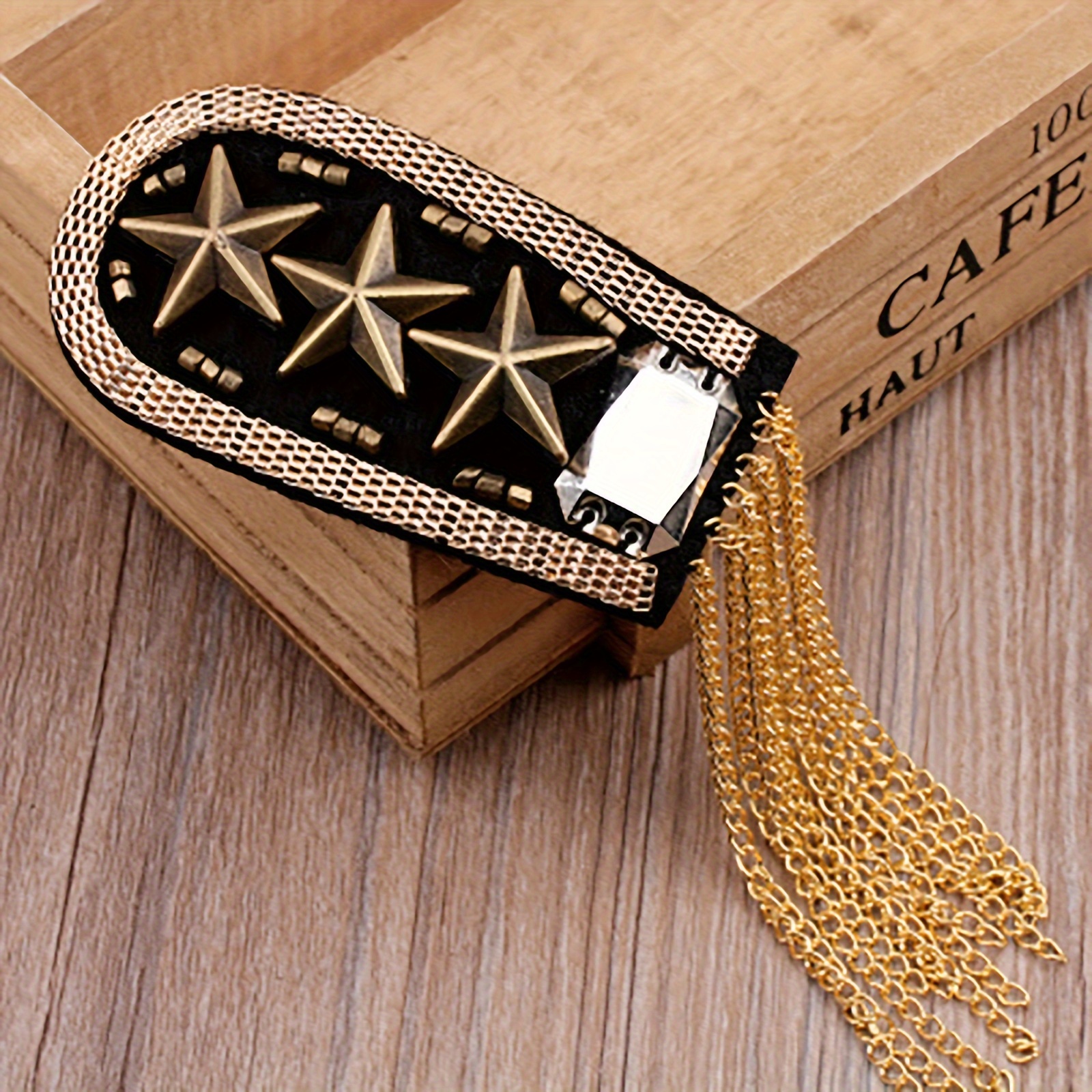 Retro Five star Tassel Badge Men Shoulder Plate Badge Suit - Temu ...