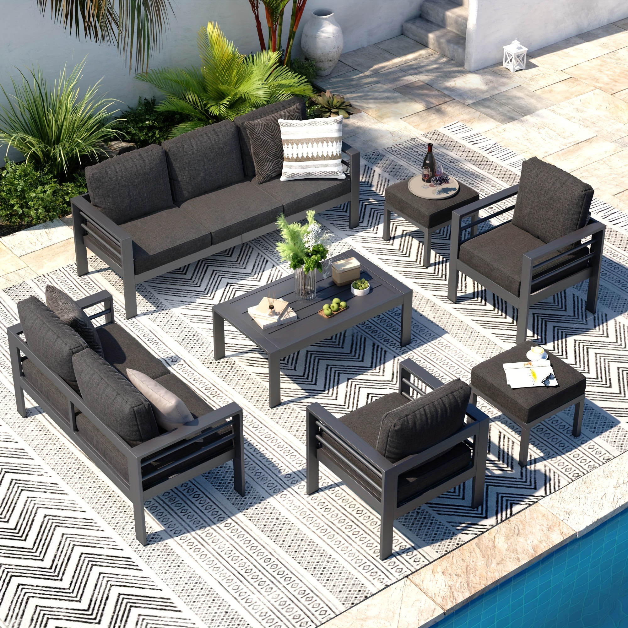 aluminum patio furniture sold on Temu United States