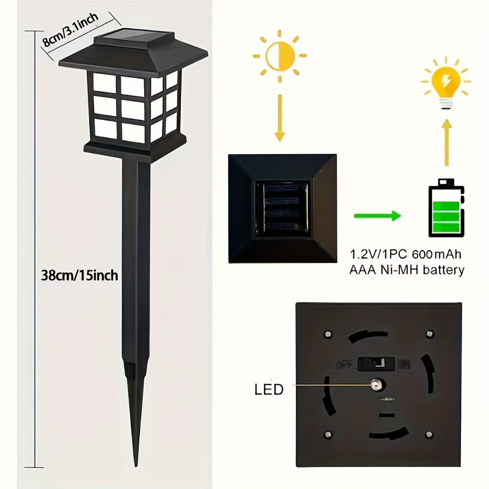 Lawn Lights Solar Garden Waterproof Led Decoration Outdoor - Temu Canada