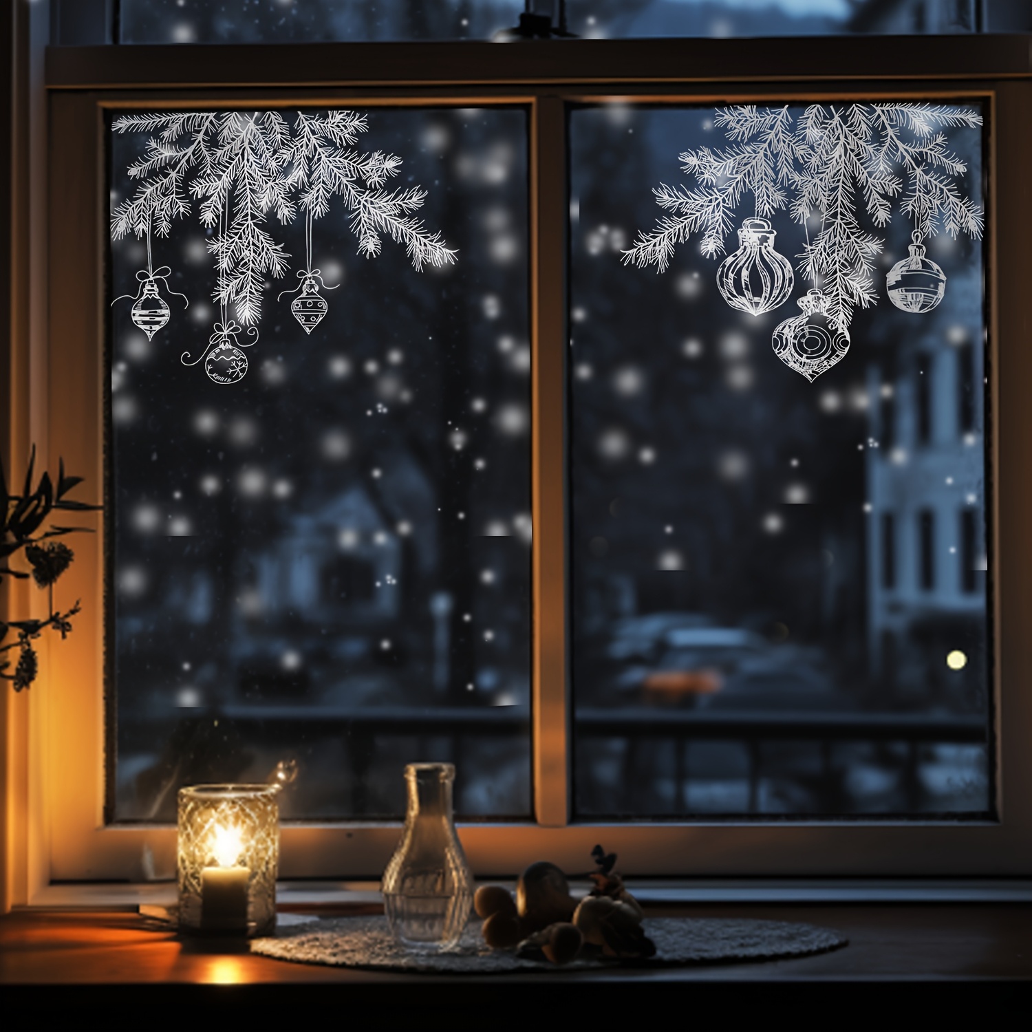 christmas window decorations sold on Temu Canada