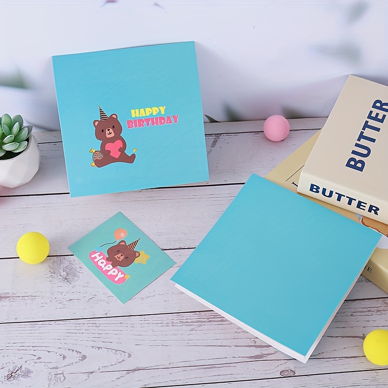 Delightful 3d Pop Bear Lollipop Cake Greeting Card Perfect - Temu