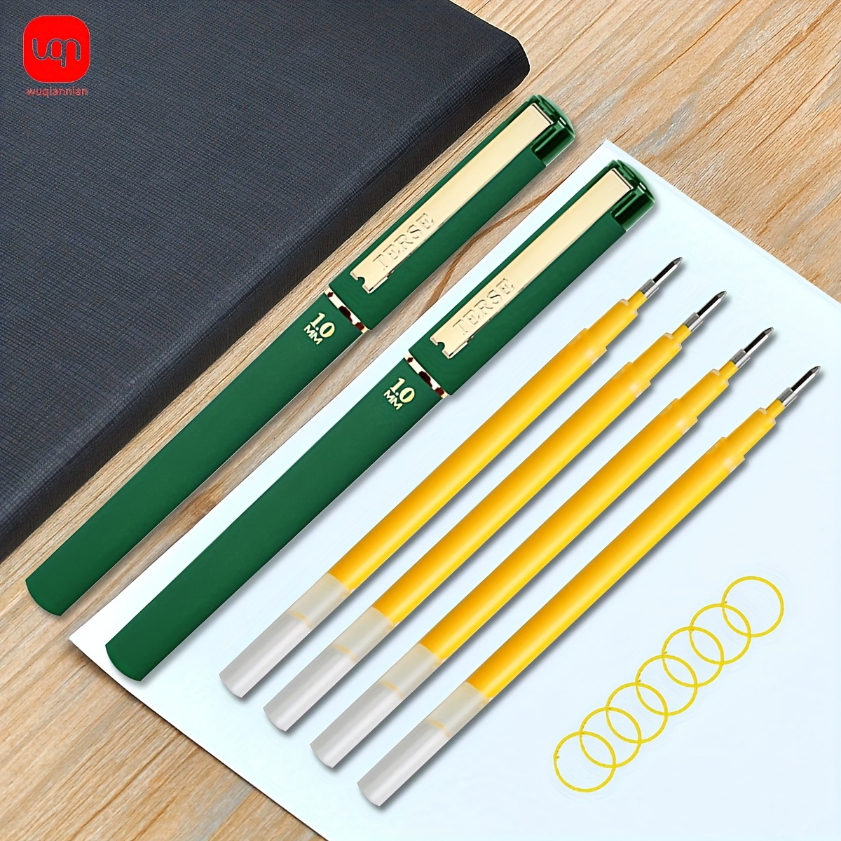 Wqn Smooth writing Gel Pens Yellow Ink Fine Point Quick dry - Temu ...
