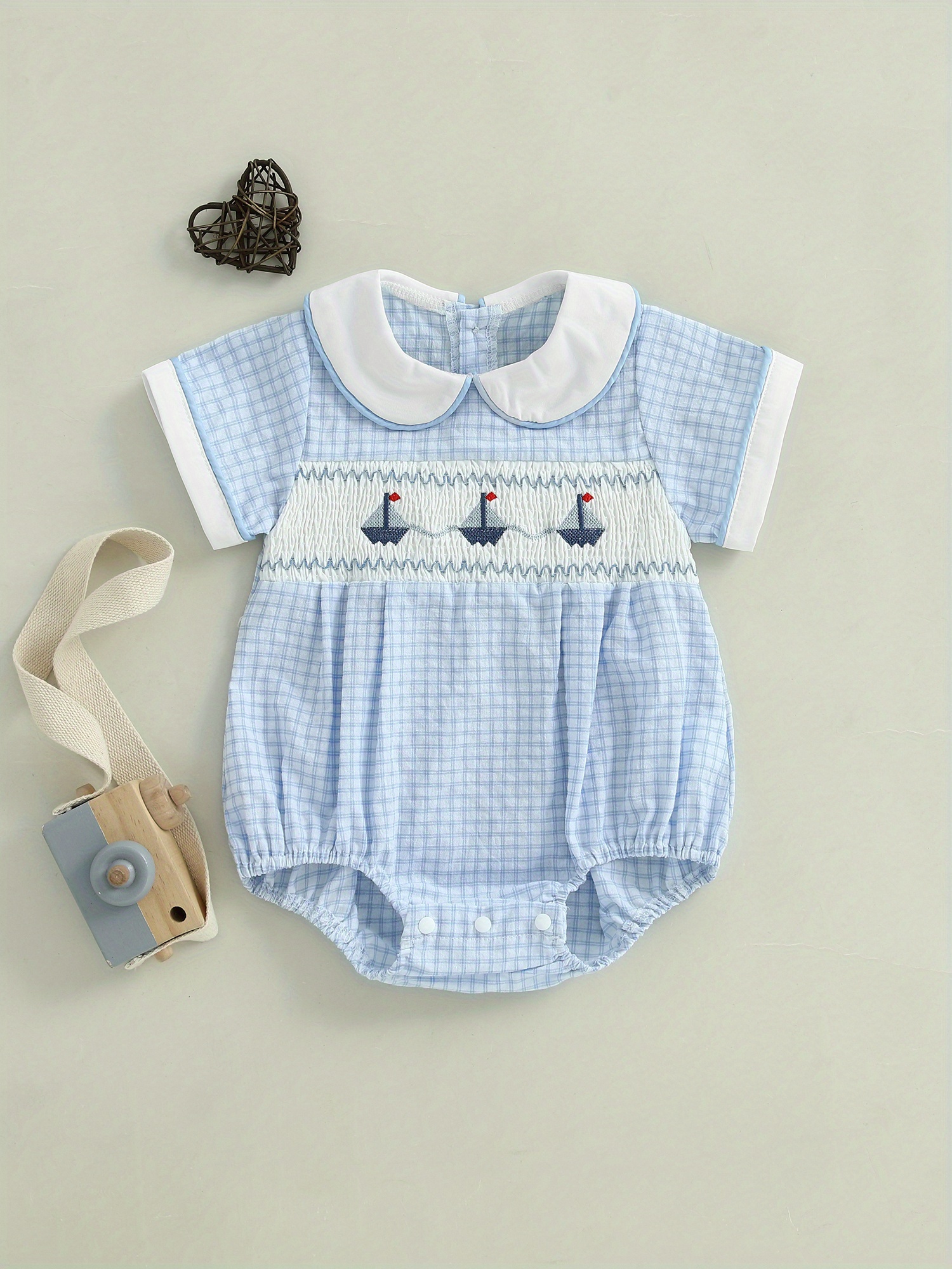 gingham baby girl clothes sold on Temu United States