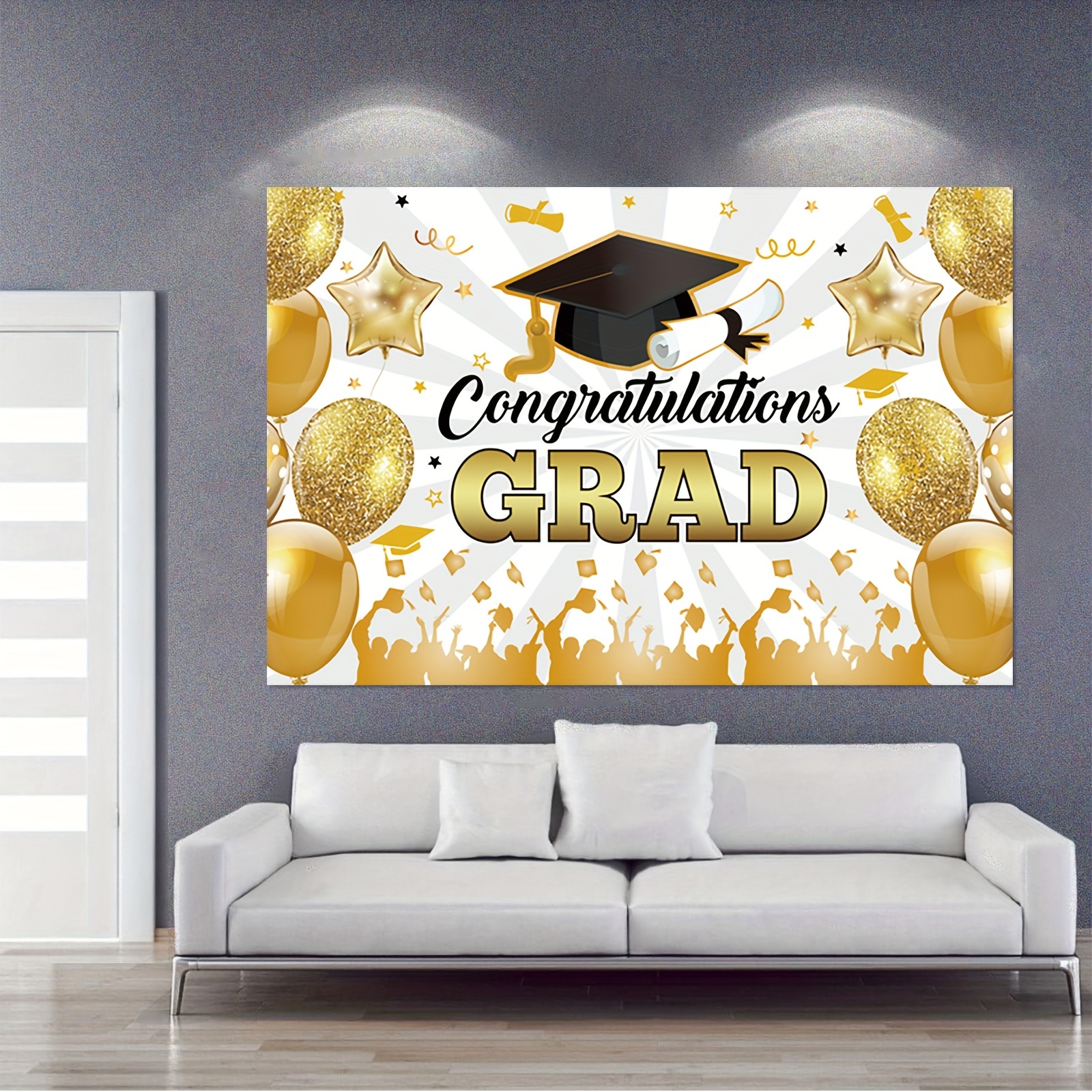congrats grad backdrop class 2024 congratulate graduation - Temu