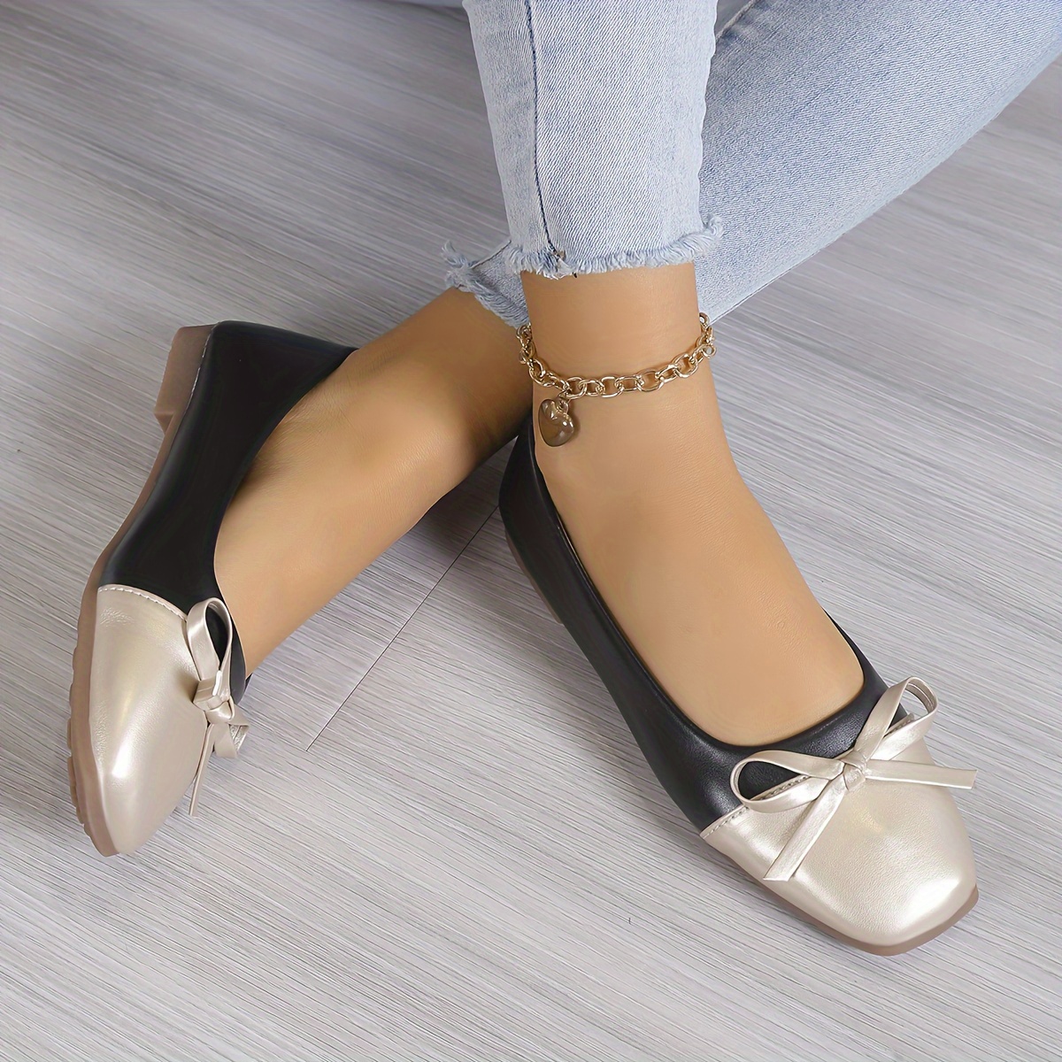 Sapatos Rasos Com Laço Decorativo Para Mulheres Sapatos - Temu Portugal