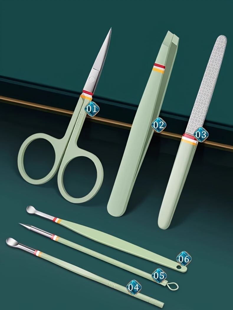 Nail Clippers Manicure Tool Set Portable Travel Case Cuticle - Temu ...