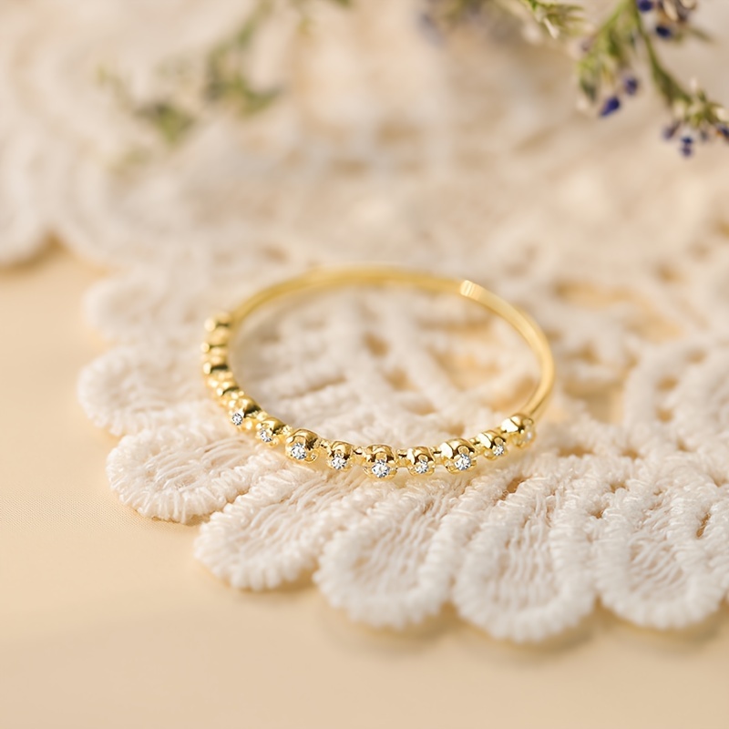 925 Silver Thin Band Ring Elegant Finger Ring Jewelry - Temu United Kingdom