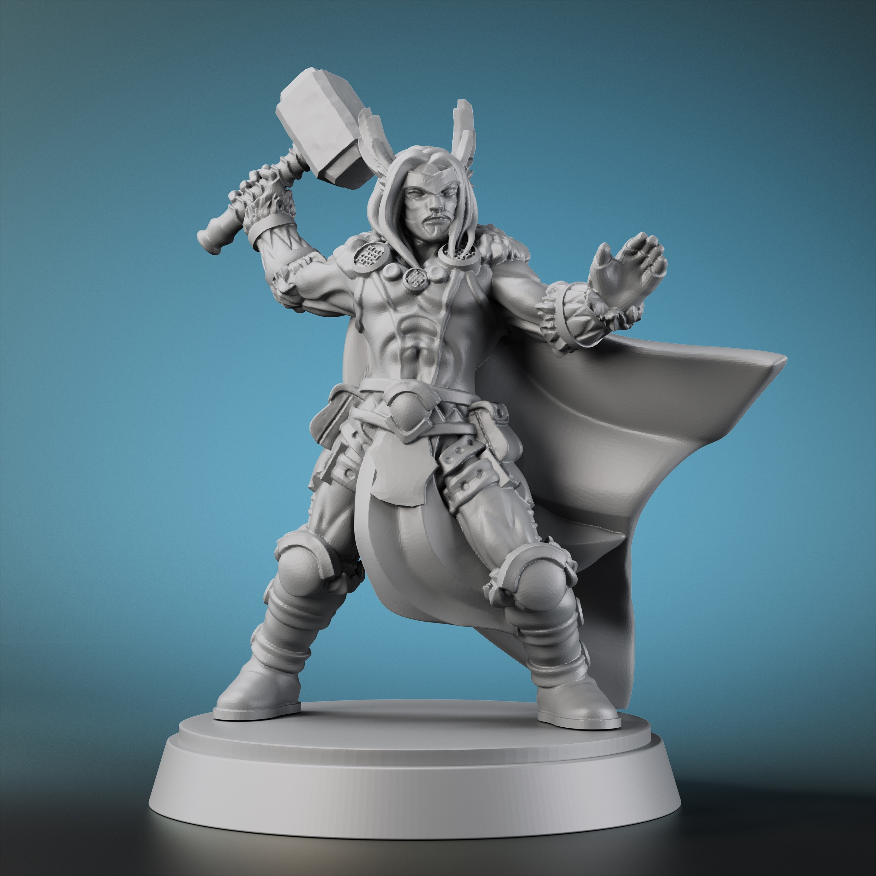 Omglobal 32mm Viking Barbarian Miniature For Rpg Tabletop Gaming - Abs ...