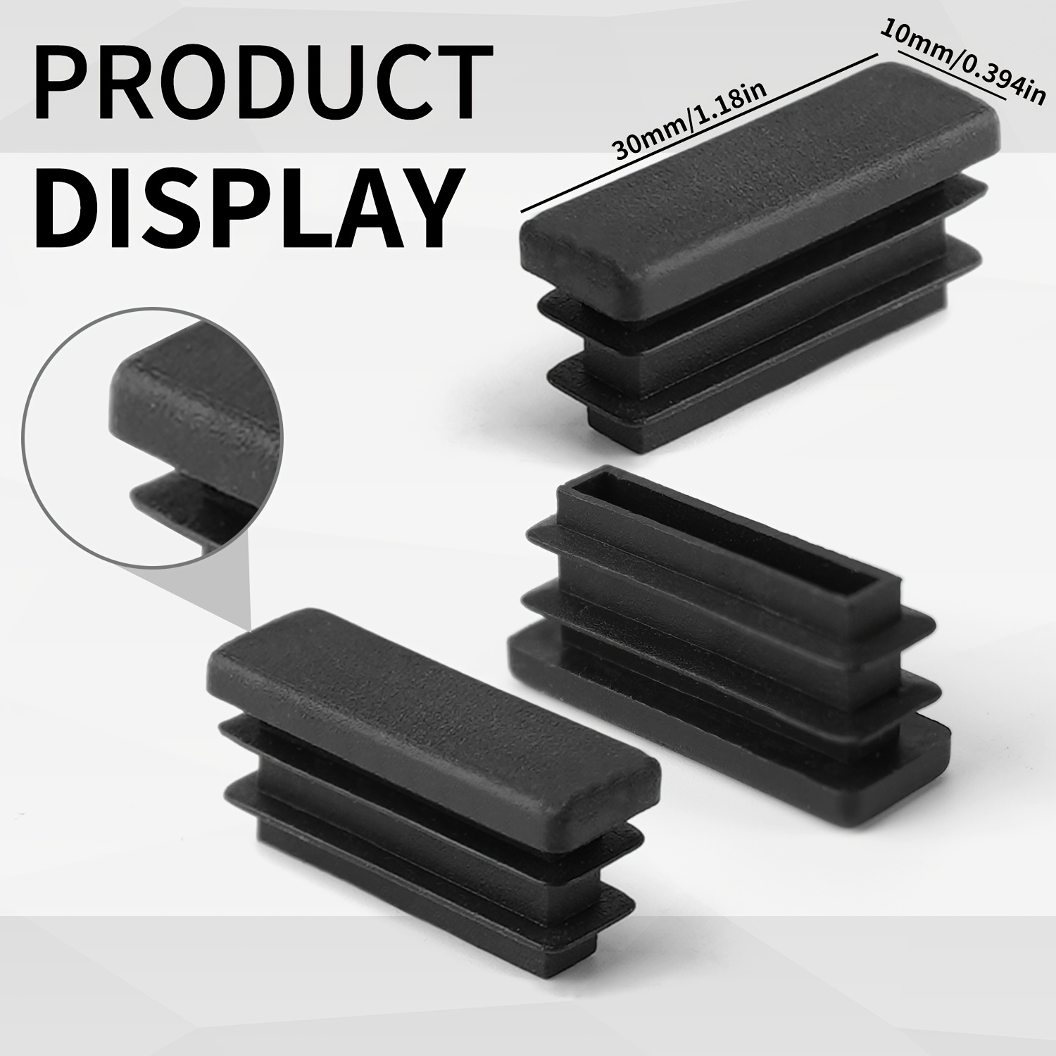 plastic end caps sold on Temu United States