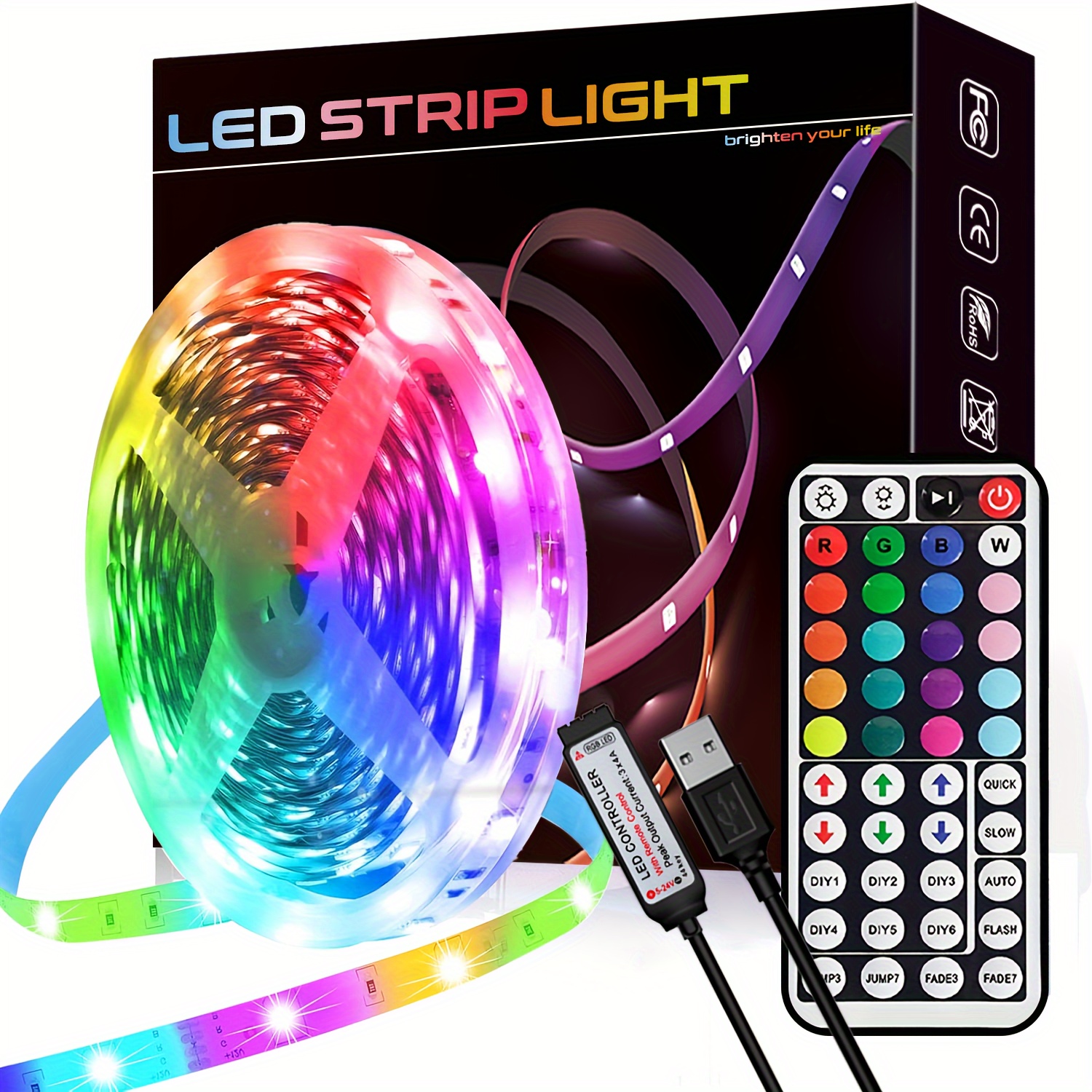 led lights sold on Temu United States