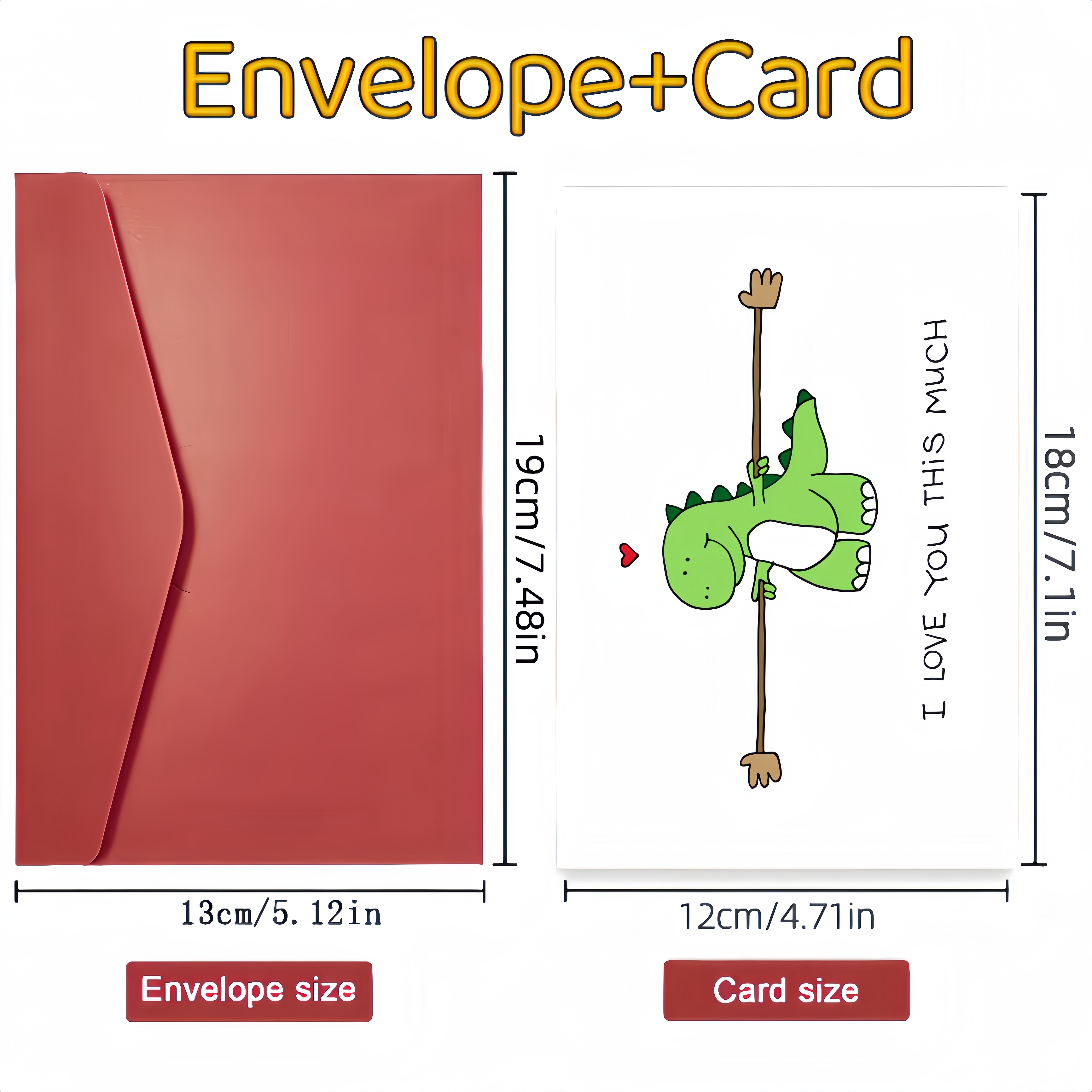 1бр Забавна Картичка С Динозавър И Плик Тиранозавър Рекс Temu Bulgaria