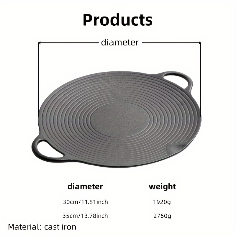 outdoor cast iron grilled pan non coated rotisserie pan - Temu Canada