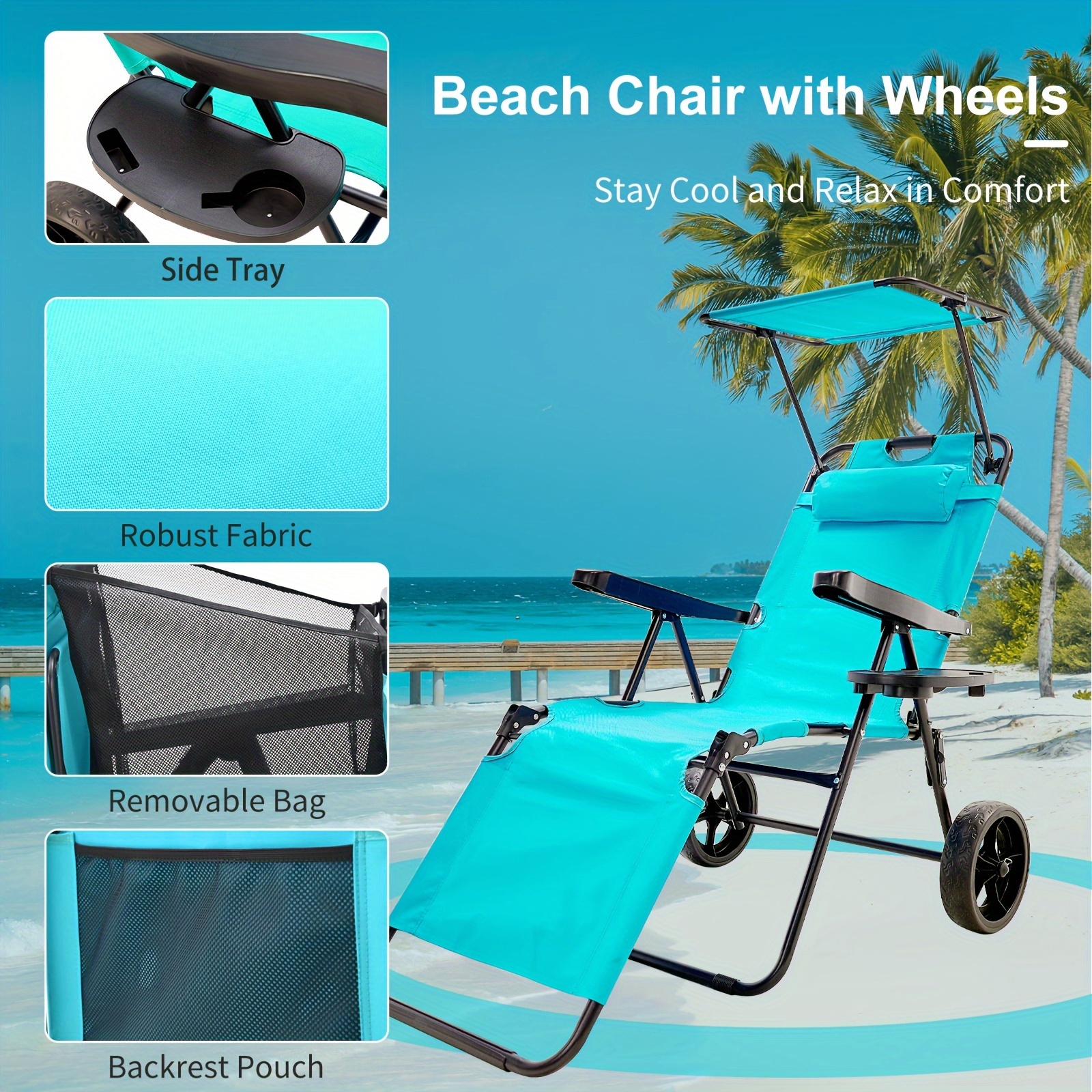 Folding beach chair with canopy store