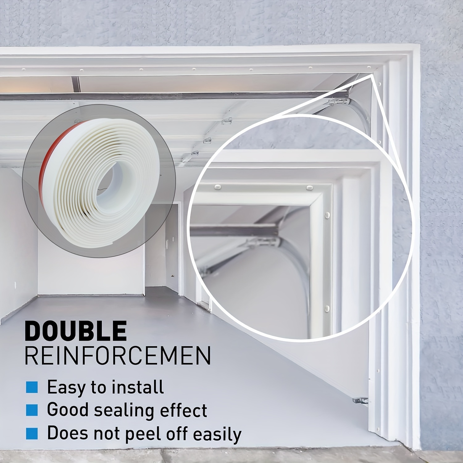 Garage Door Seal Top Side Seal Strip White Black Brown - Temu Brazil