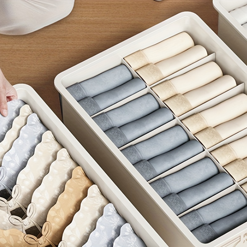 Underwear Drawer Storage Box Lid Plastic Stackable Sorting - Temu Australia