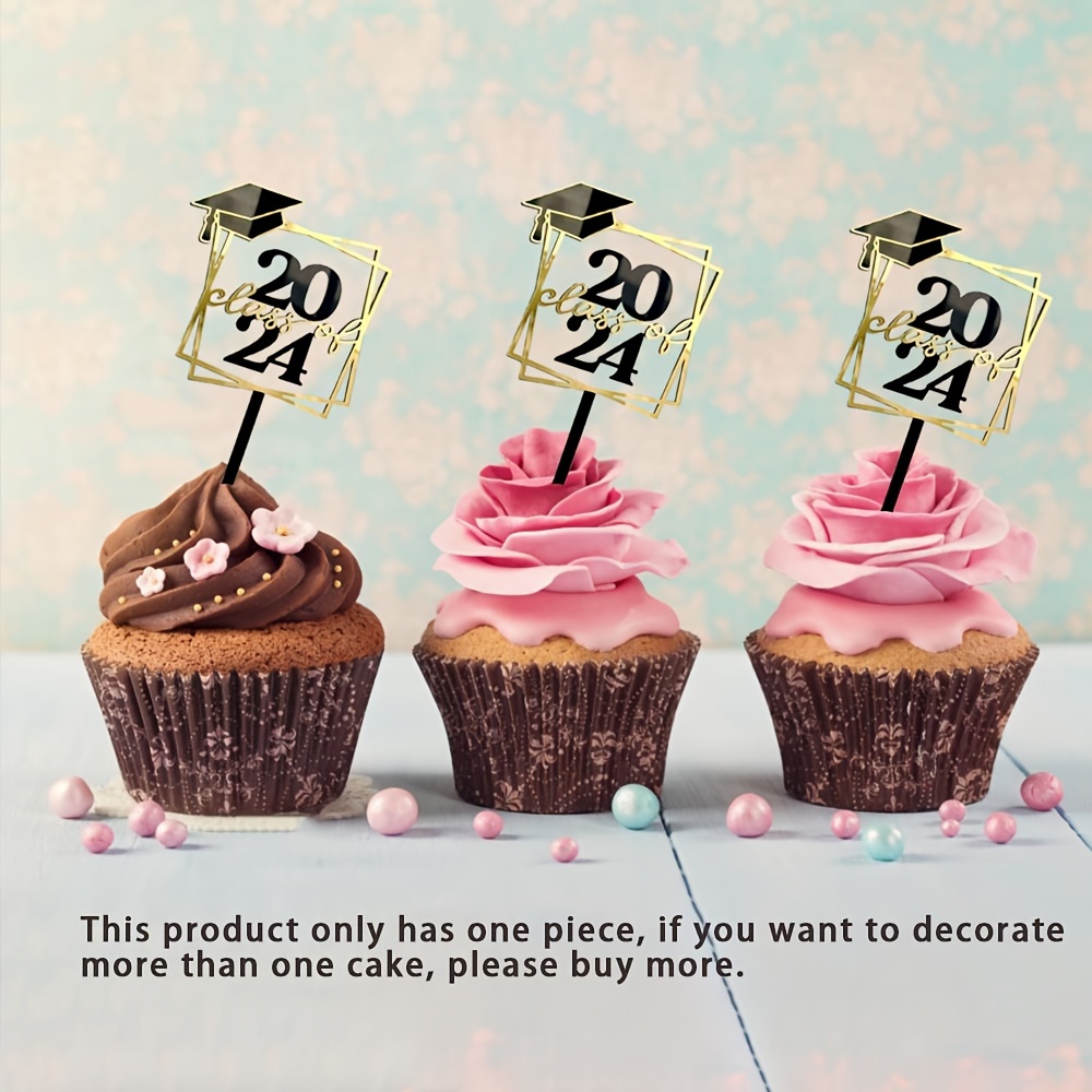 Class 2024 Graduation Cake Topper Plastic Cap Design - Temu United