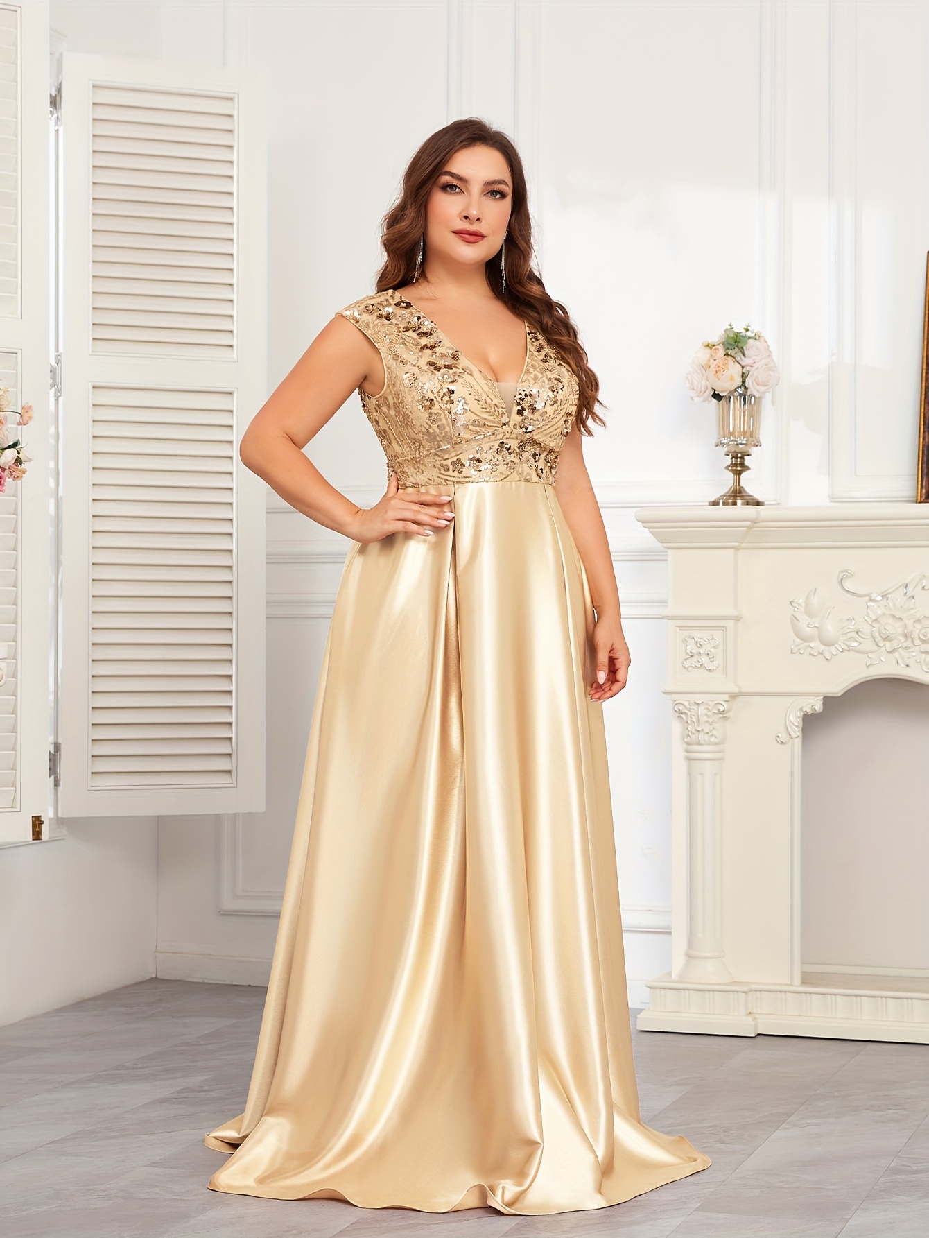 plus size formal dresses sold on Temu United States