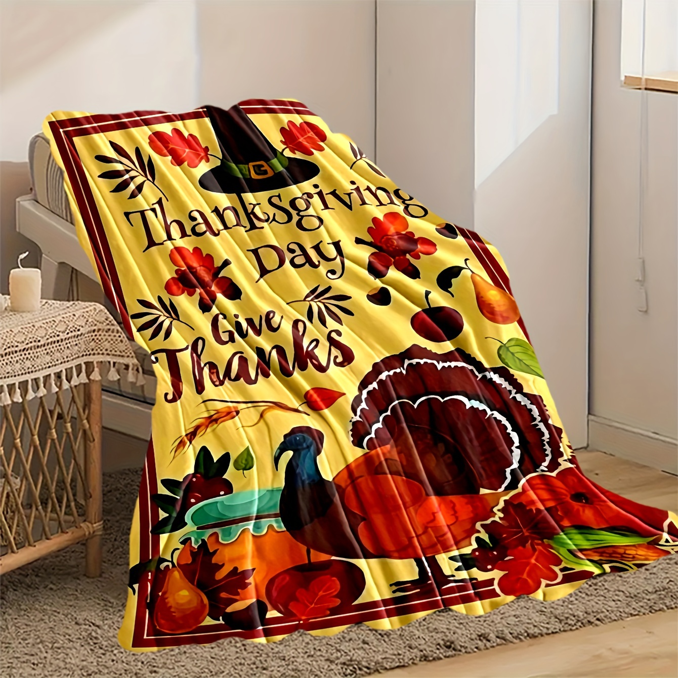 Versatile Flannel Throw Blanket Geometric Print Soft Warm - Temu