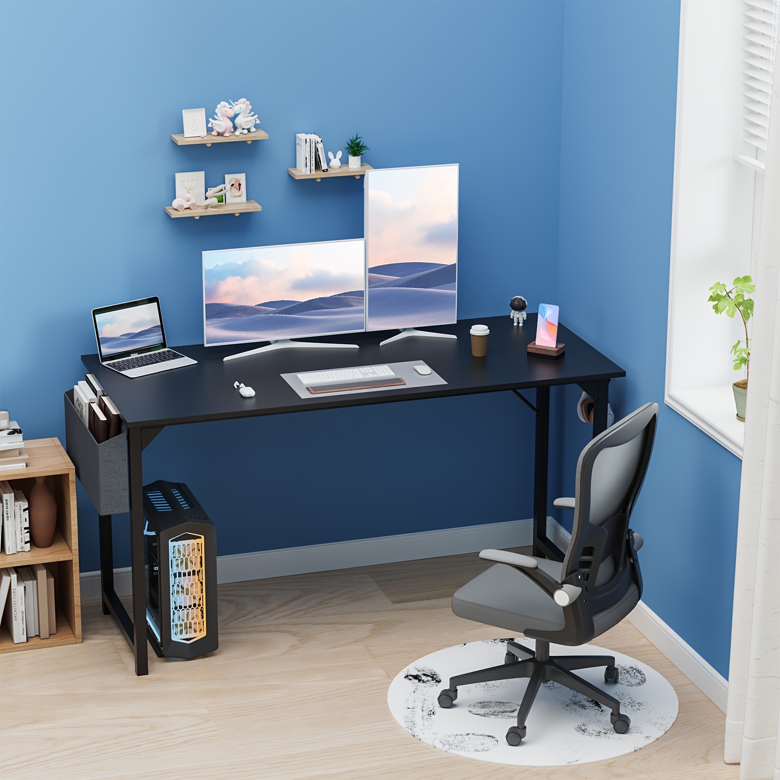 55 inch desk with storage store