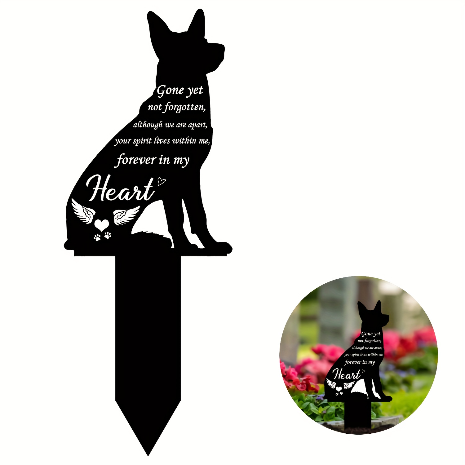 German Shepherd Acrylic Shade Memorial Sign Stake Dog - Temu Ireland