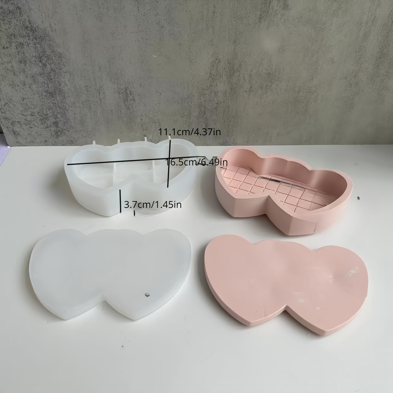 Heart Storage Box Concrete Silicone Mold Crystal Epoxy Resin - Temu Canada