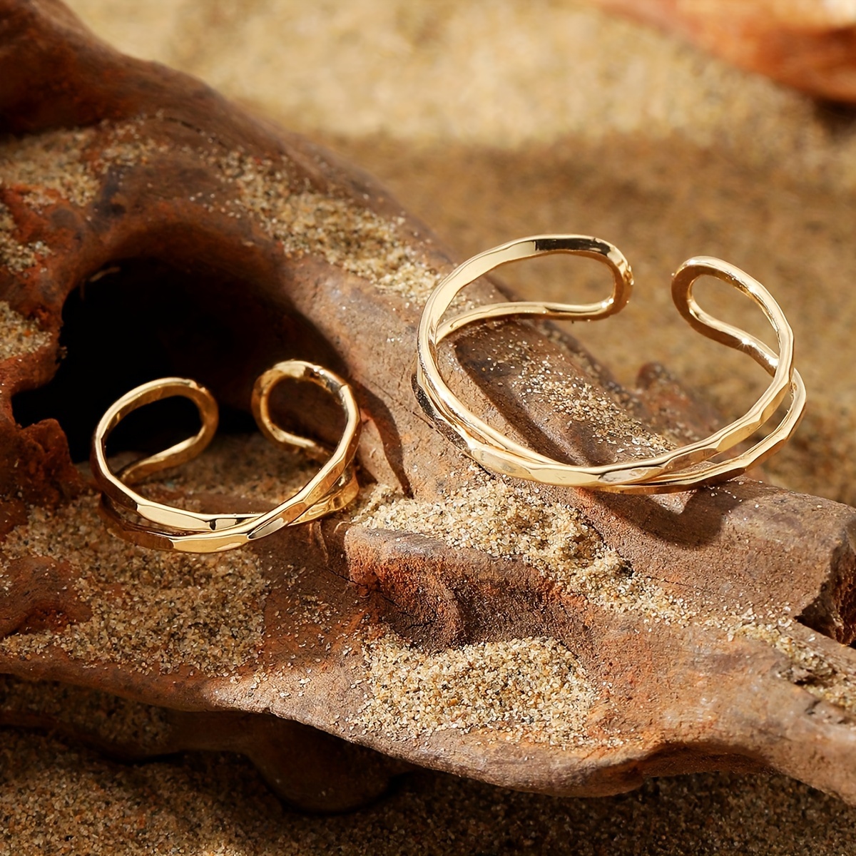 Tiny Rings Iron Jewelry Moon Design Zircon Inlaid - Temu United Kingdom