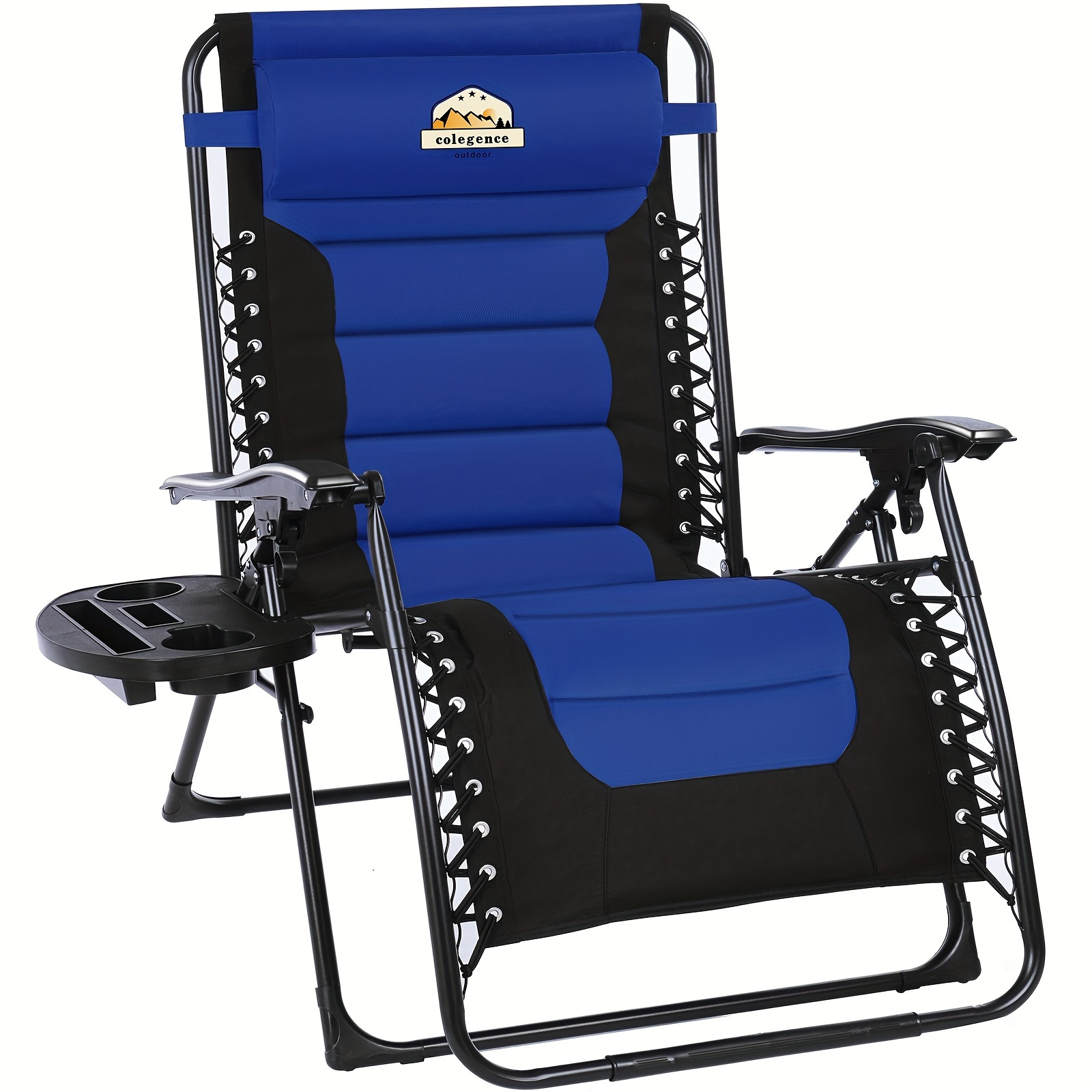 xl oversized zero gravity chair fully padded adjustable anti gravity reclining lounge chairs with cup holder folding recliner for beach camping lawn patio outdoor support 300 lbs temu Temu