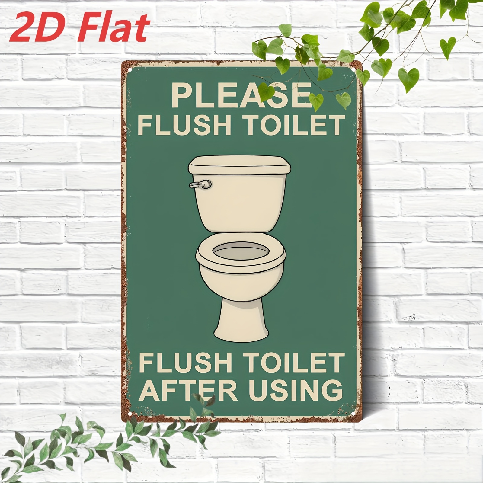 Flush Toilet Sign Clip Art