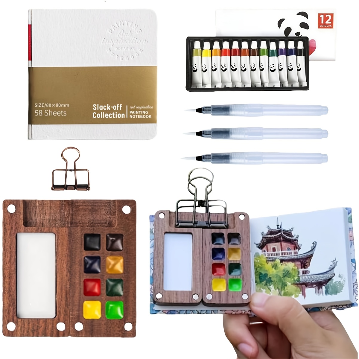 watercolor paint set sold on Temu United States