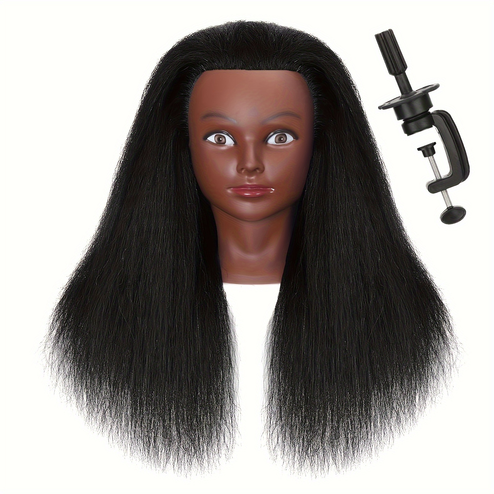 100% Human Hair Mannequin Head Human Hair Afro Fluffy Light - Temu ...