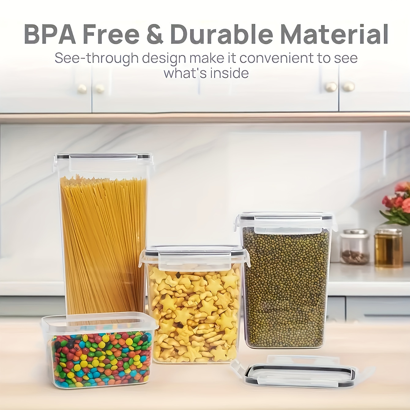 Airtight Food Storage Containers Set Lids Bpa Free Plastic - Temu