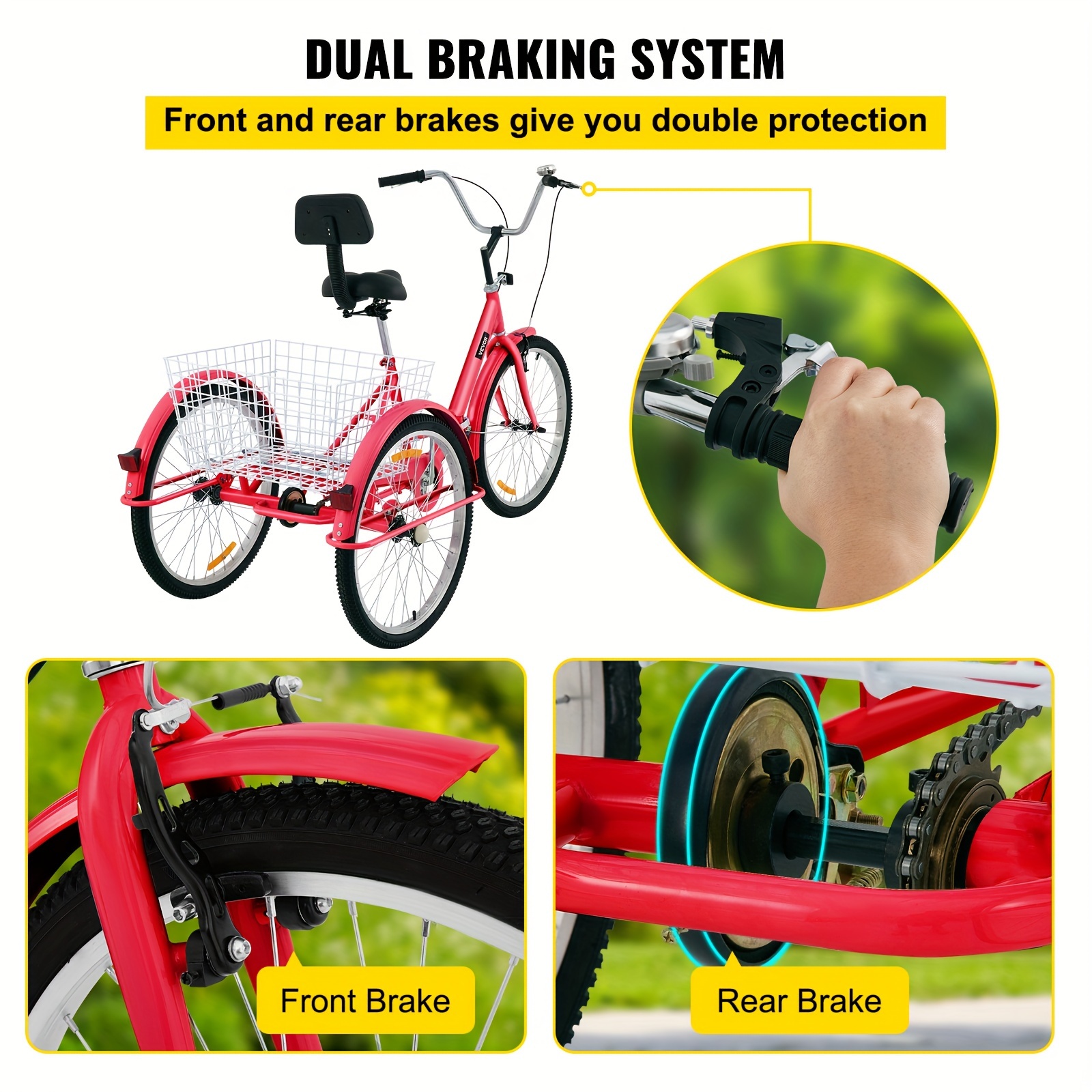 Tricycle Adult 24' Wheels Adult Tricycle 3 - Temu