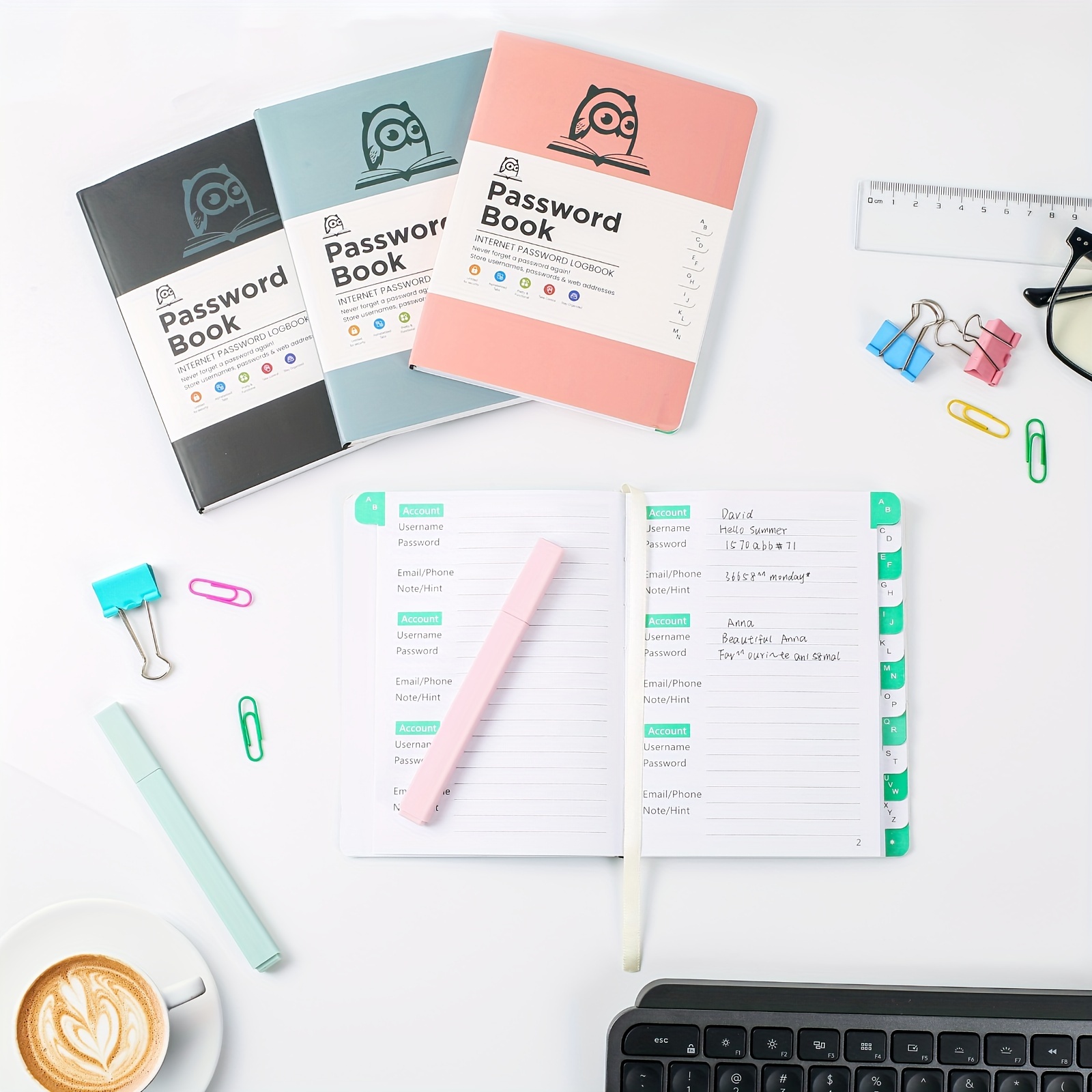 A6 Notebook Alphabet Tabs Senior Password - Temu Australia