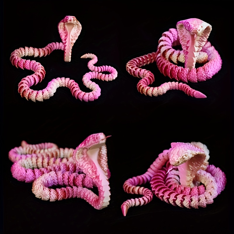 1pc Articulated Snake Figurine – 3d Printed Jointed Serpent Sculpture ...