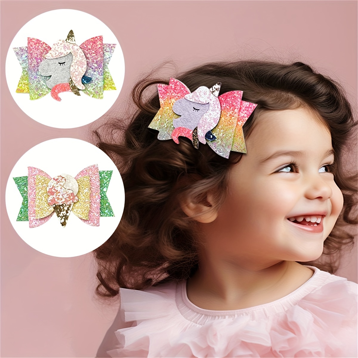 Elegant Hair Bows Adorable Sweet Glitter Sequins Butterfly - Temu Canada