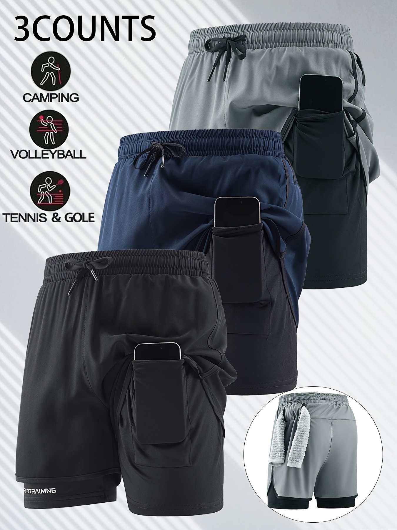 Men's Shorts - Temu