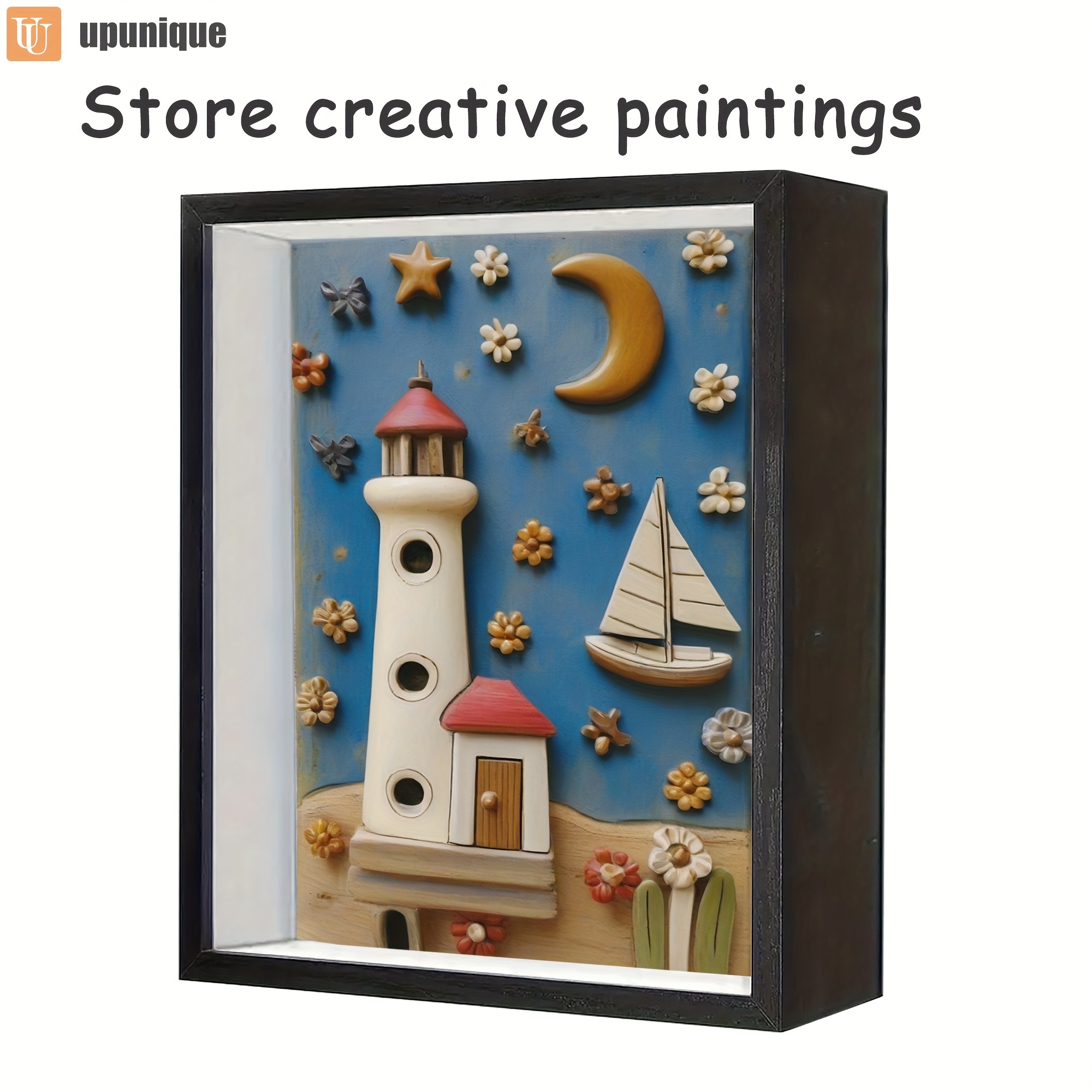 Elegant Wooden Shadow Box Frame - Versatile Display Case For Art ...