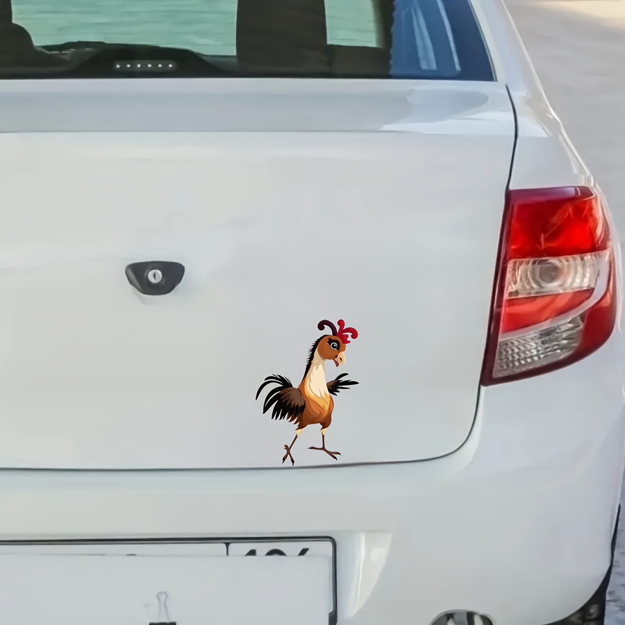 Funny Rooster Sticker Car: Pvc Vinyl Decal Motorcycle - Temu