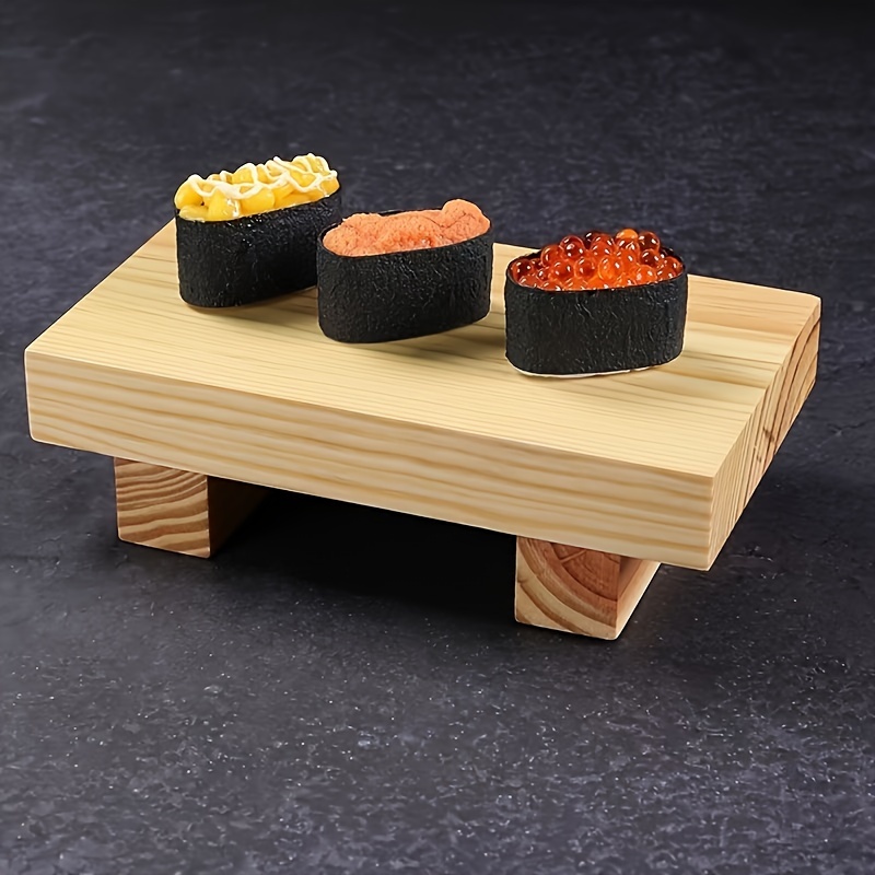 Wooden Sushi Serving Platter Set Rectangular Wood Dinner - Temu