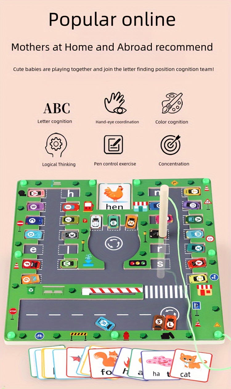 Alphabet Matching Maze Puzzle Wooden Hand eye Coordination - Temu South ...