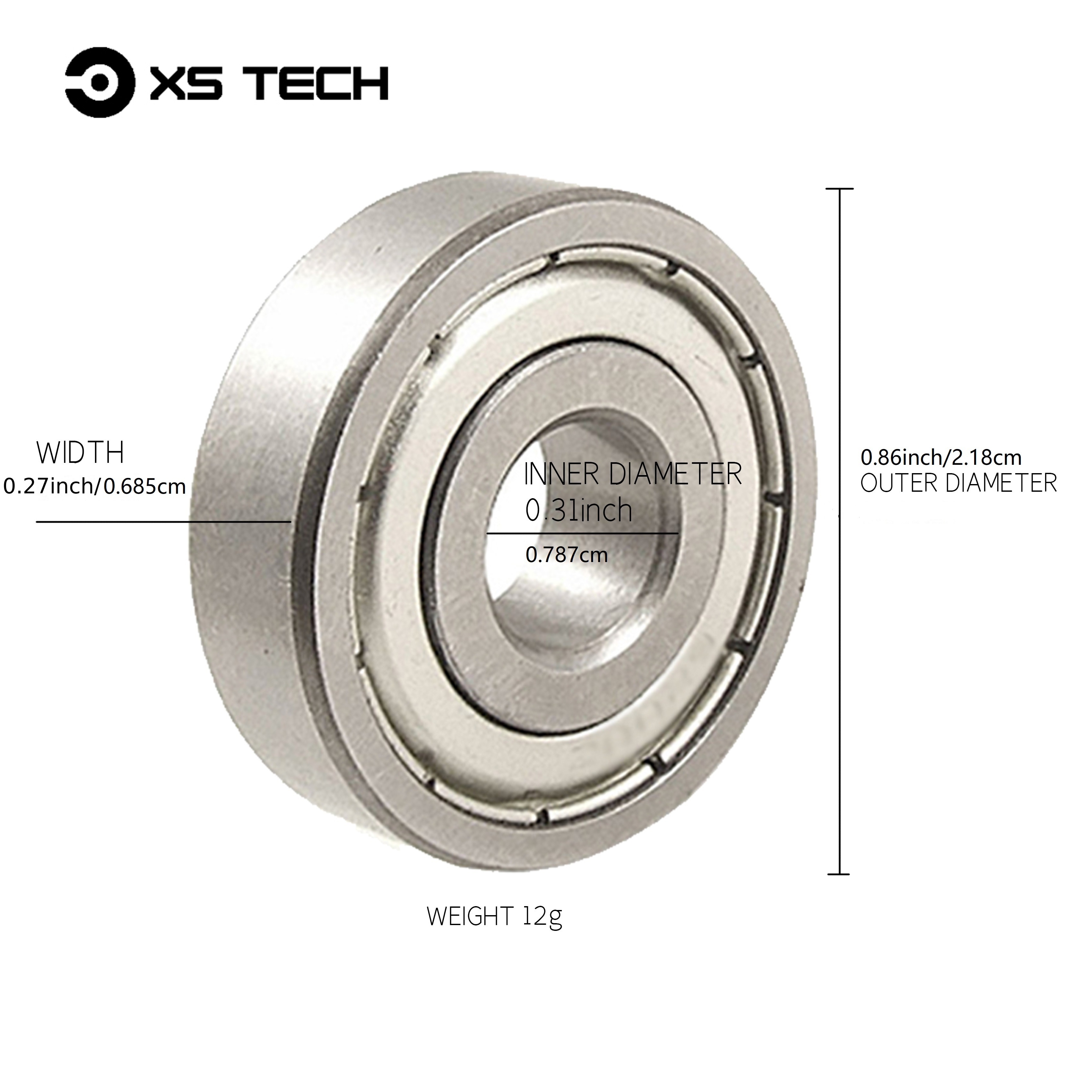 10 Unidades De Rodamientos Rígidos De Bolas Xs Tech 608zz - Rodamientos ...