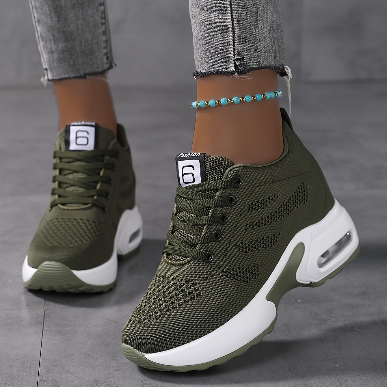 Green sneakers womens store