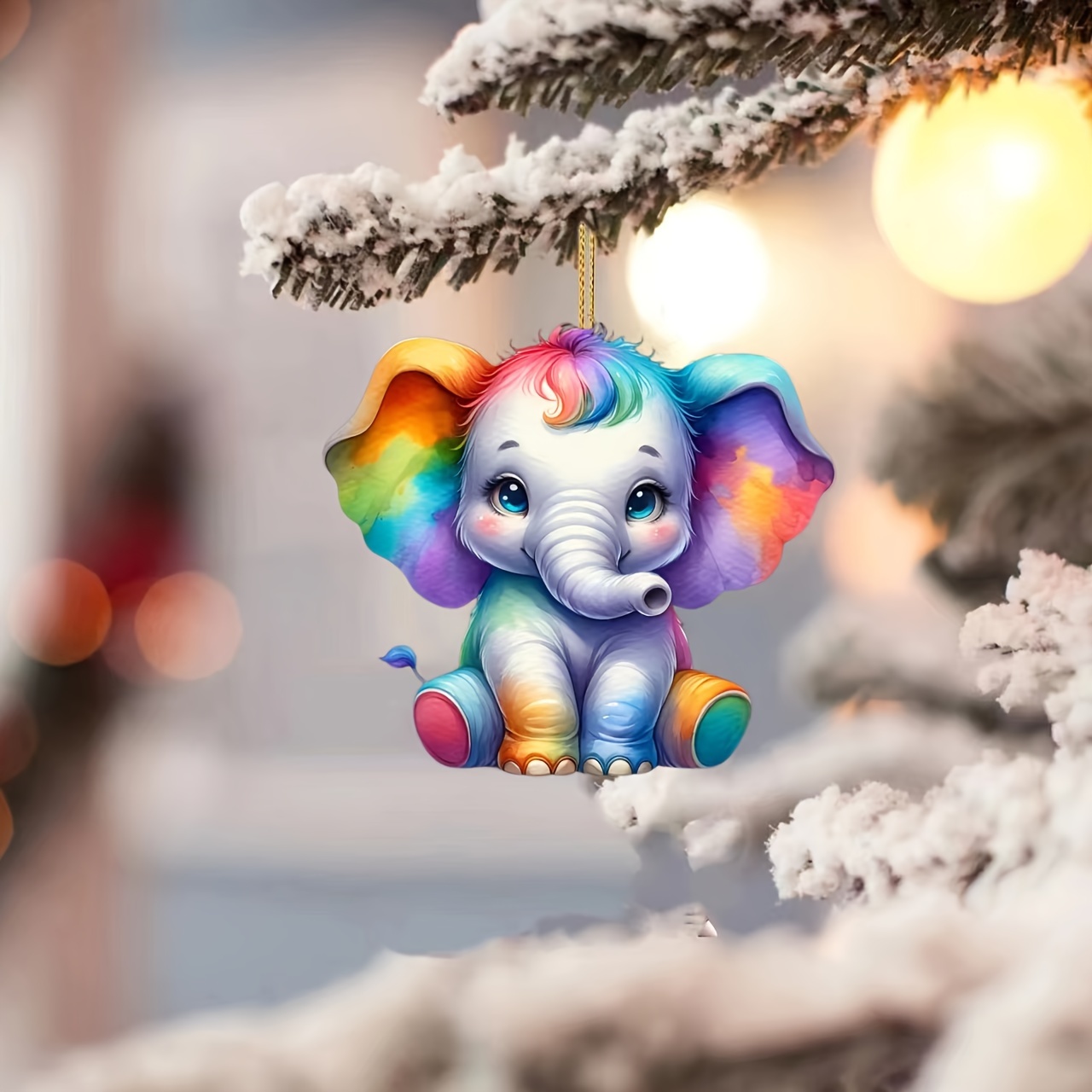 2d Acrylic Cartoon Elephant Animal Model Statue Car Interior - Temu United