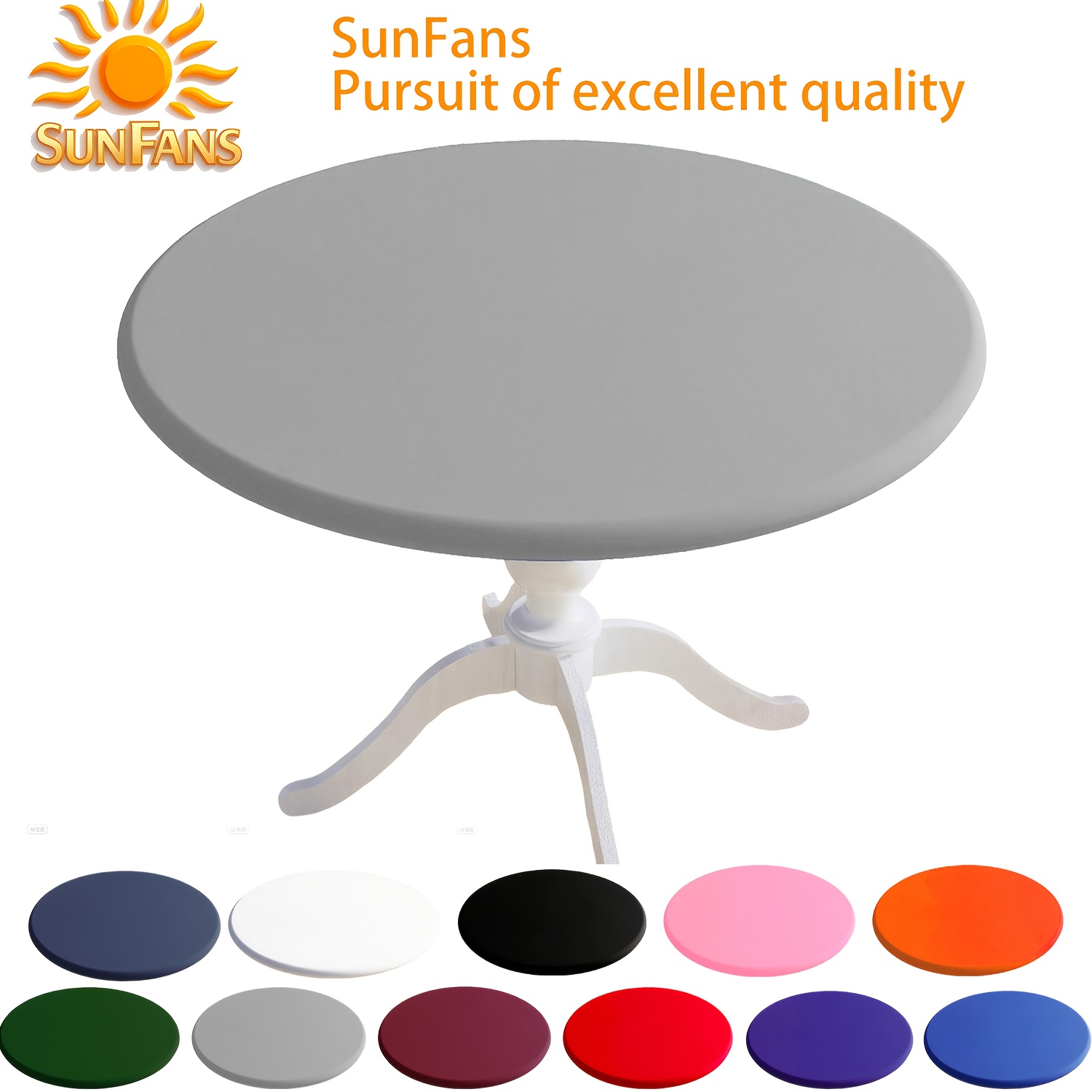 fitted tablecloth round sold on Temu United States