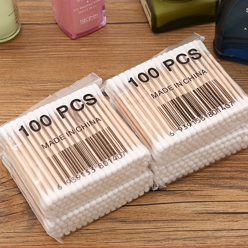 Double-ended Wooden Bamboo Stick High Quality Disposable Cotton Swab To ...