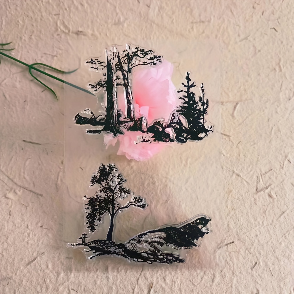 Scenic Tree Clear Stamps Diy Card Making Album - Temu Australia