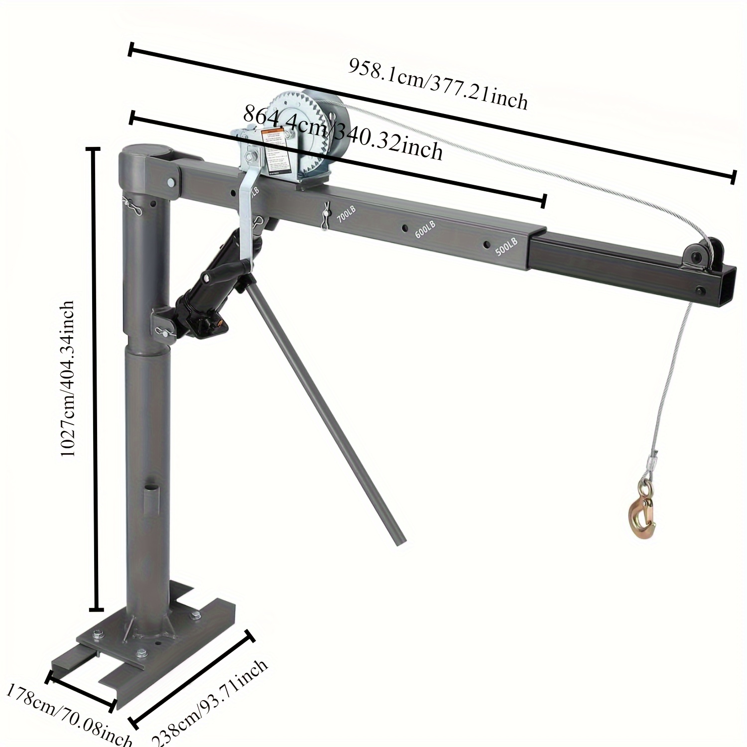 1000 lbs truck crane truck jib crane hoist crane hitch mount - Temu