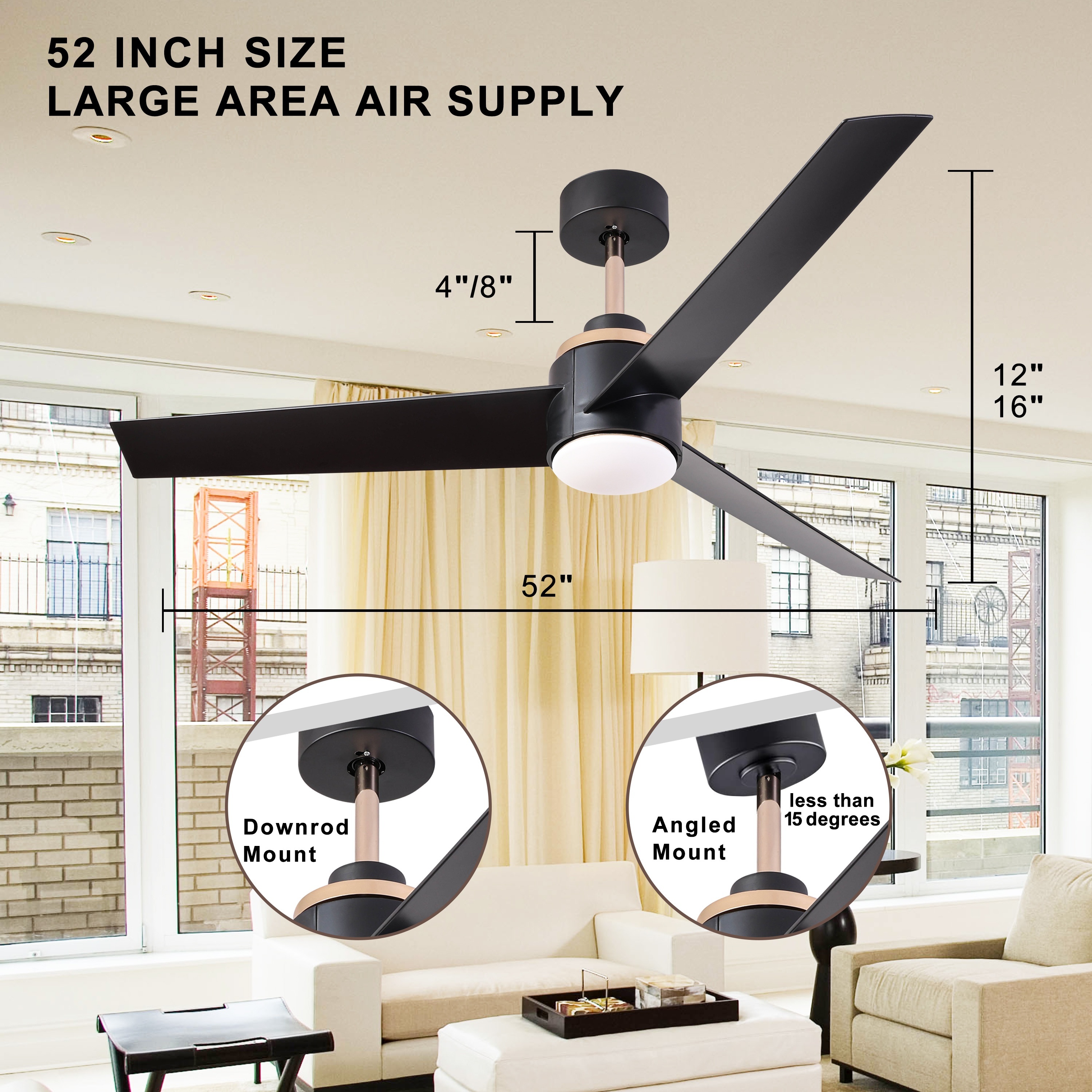 Contemporary Ceiling Fans For Living Rooms | Shelly Lighting