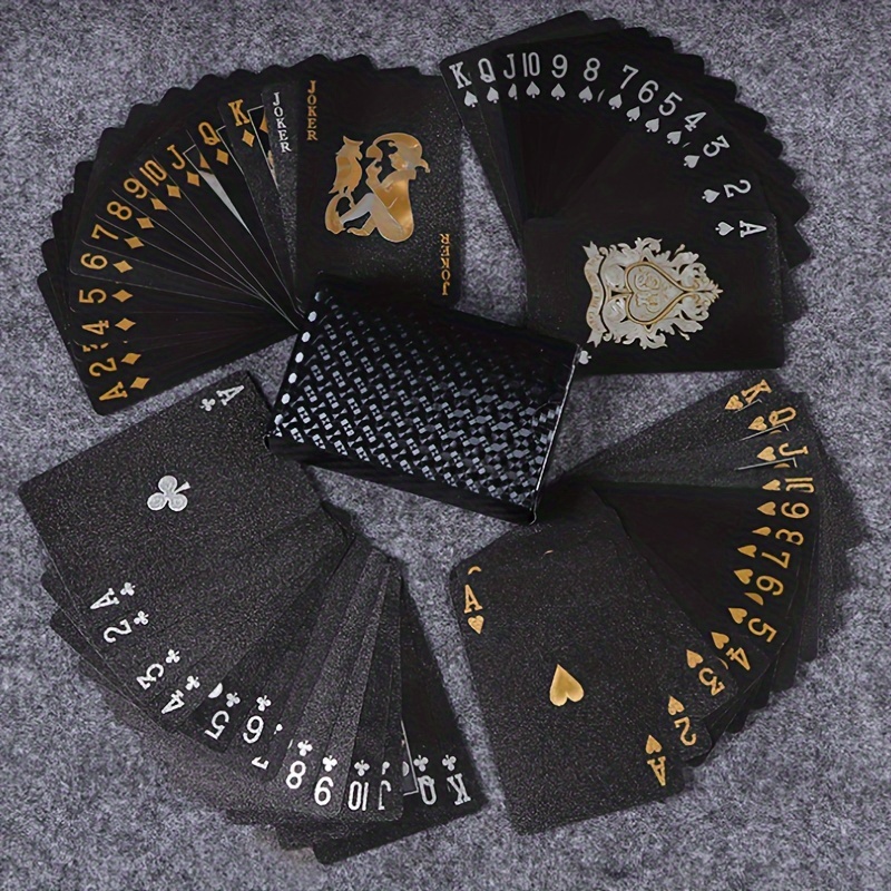 1pc Texas Board Game Playing Cards Pet Creative Golden Foil Playing ...