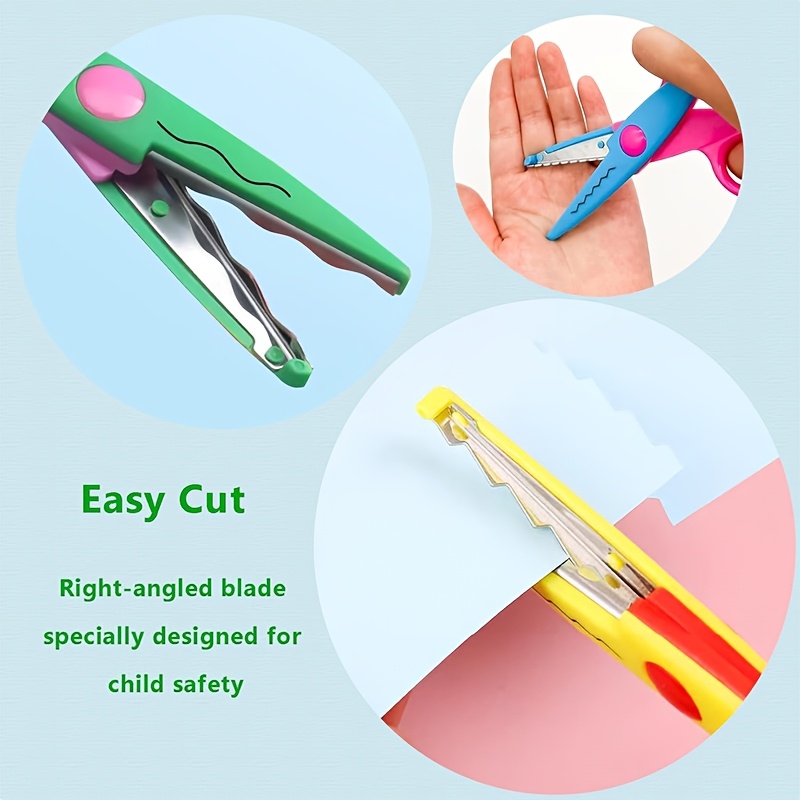 Safety Craft Scissors Set Colored Plastic Art Scissors Diy - Temu